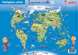 Planisphère enfant / Animaux, collection J'apprends à table Le Petit ...